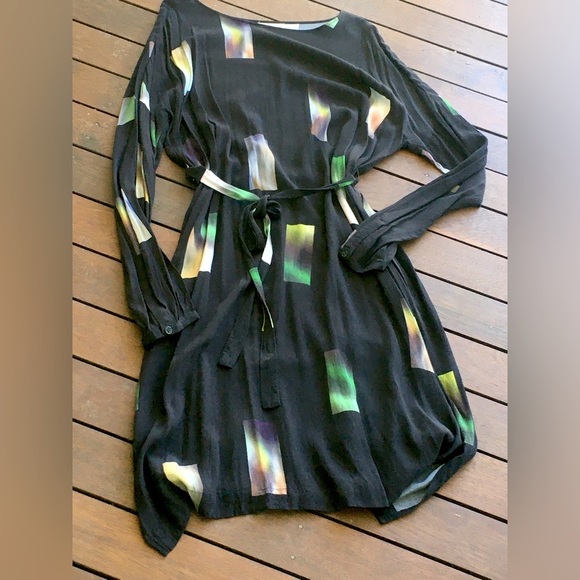 Elk | Dresses | Elk Dress In Lovely Blue Black With Windows To Another ...